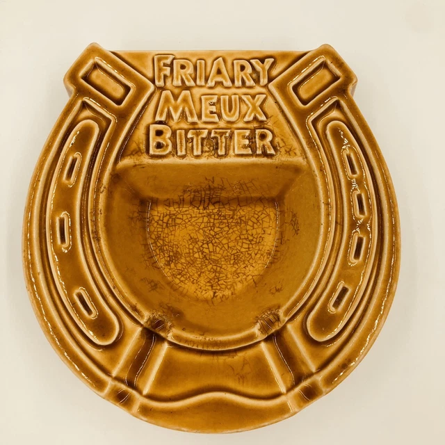 VINTAGE FRIARY MEUX Bitter Beer Pub Ashtray Glazed Earthenware ...