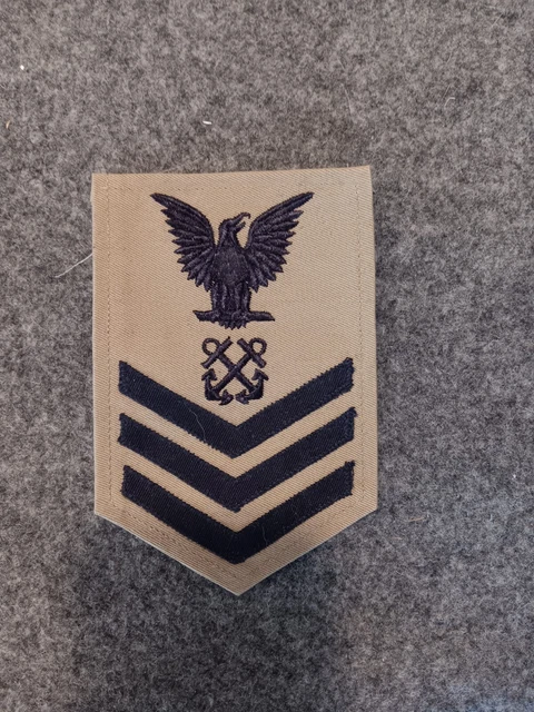WWII US NAVY USN USCG Khaki Boatswain's Mate 1/c Petty Officer Rate ...