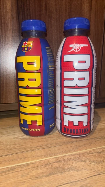 PRIME HYDRATION DRINK Rare Arsenal FC Barcelona Rare Bottles **In Hand ...