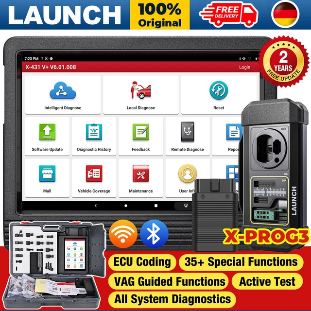 LAUNCH X431 V+&X-PROG3 CAR OBD2 Diagnostic Device ALL SYSTEM Key ...