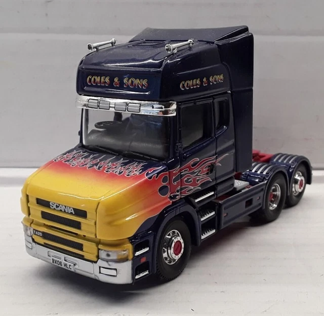 CC12820 CORGI BLUE Scania Tcab Topline T420 Coles & Sons 6X2 1:50 Scale ...
