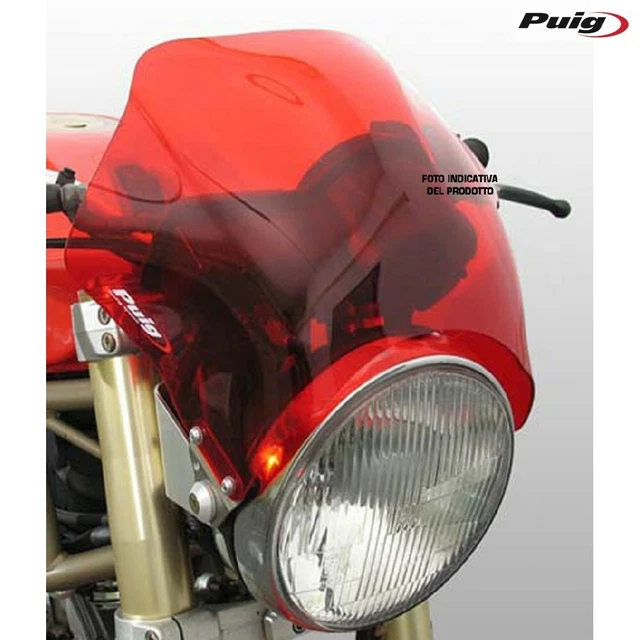PUIG 0013R PARE-BRISE Raptor Rouge For Triumph 865 Scrambler 2006-2016 ...