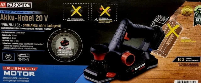 PARKSIDE PERFORMANCE AKKU Hobel (PPHA 20-Li B2) 20 V ohne Akku und Ladegerät Neu EUR 54,90 ...