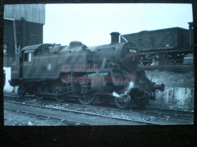 PHOTO BR Standard Class 3 Tank 2-6-2T Loco 82016 At Eastleigh 27/9/55 £ ...