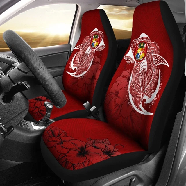 HAWAIIAN KANAKA HIBISCUS Plumeria Mix Polynesian Turtle Car Seat Covers ...