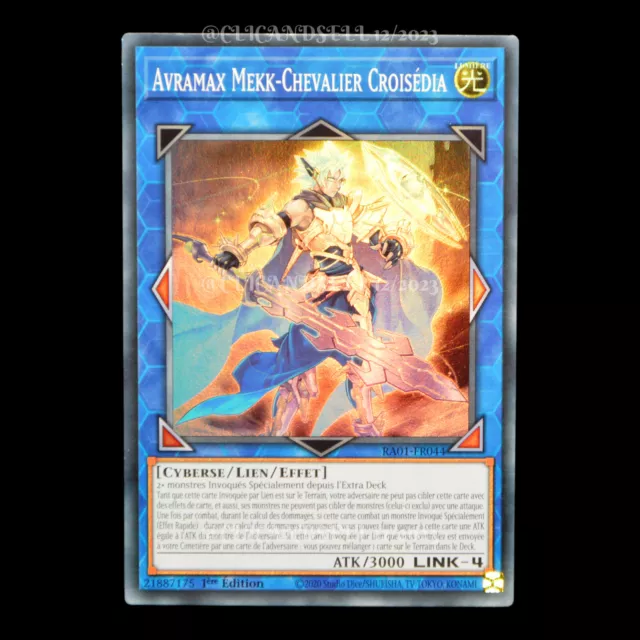 CARTE YU-GI-OH RA01-FR044 Avramax Mekk-Chevalier Croisédia SR Super ... CARTE YU-GI-OH RA01-FR044 Avramax Mekk-Chevalier Croisédia SR Super ...