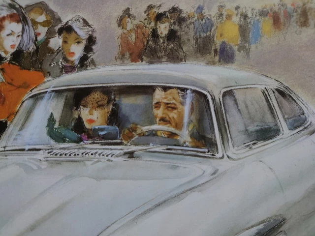 MERCEDES-BENZ 300SL Clark Gable 1957 + Karl Kling 1952 Kunstdruck-Hans ...