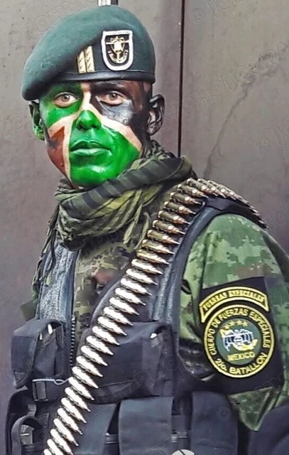 2 MEXICAN ARMY SPECIAL FORCES Uniform Patches INSIGNIA Mexico Military ...