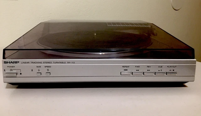 VINTAGE SHARP LINEAR Tracking Stereo Turntable RP-113 $50.00 - PicClick