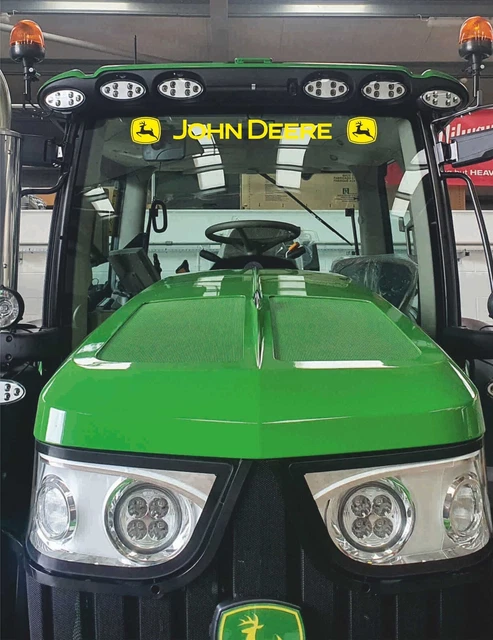 JOHN DEERE TRACTOR front window sticker yellow (other colours available ...