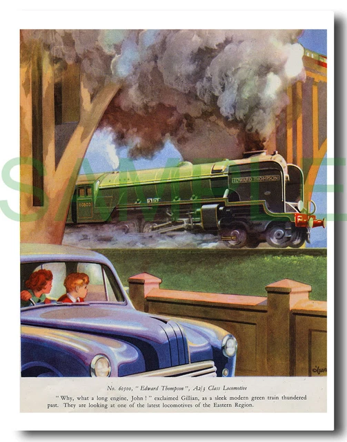 EASTERN REGION A2/3 locomotive 60500 Edward Thompson Hillmam car framed ...