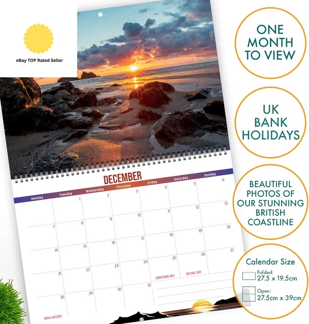 BRITISH COAST CALENDAR 2026, with Beautiful Scenery from the British ...