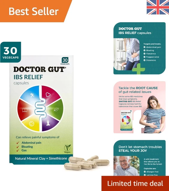 IBS RELIEF CAPSULES, 30 Caps - Stomach Pain Relief, Bloating Relief ...