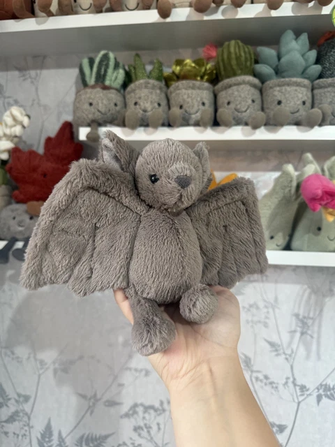 JELLYCAT SMALL BASHFUL Bat BNWOT HTF Rare Retired Halloween Spooky ...