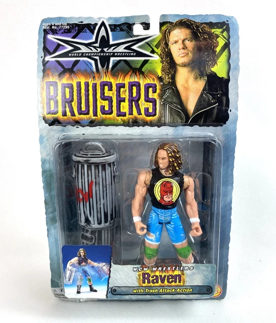 FIGURINE ARTICULÉE RAVEN WCW Bruisers Wrestlers neuve 1999 Toybiz ...