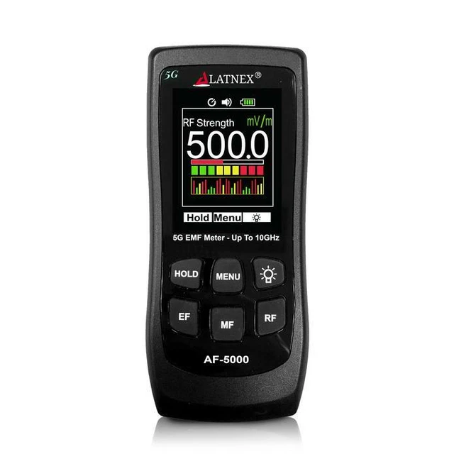 LATNEX AF-5000: MULTI-FIELD 5G Radiation EMF Meter RF Detector Reader ...