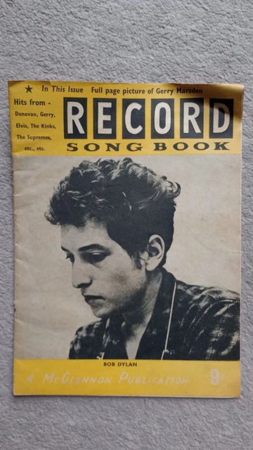 VINTAGE RECORD SONG BOOK Magazine - 1960's Bob Dylan £6.50 - PicClick UK