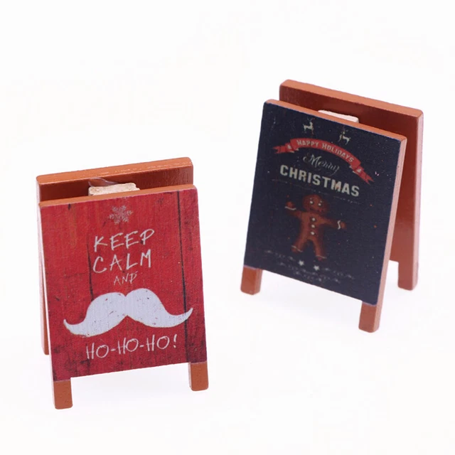 MINI WOOD SIGNAGE Mini Simulation Signboard Mini Milk Tea Coffee Shop ...