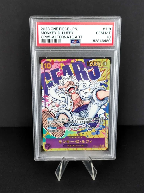 ONE PIECE JAPANESE Op05 #119 Alternate Art Monkey D Luffy PSA 10 EUR 99,90 - PicClick IT