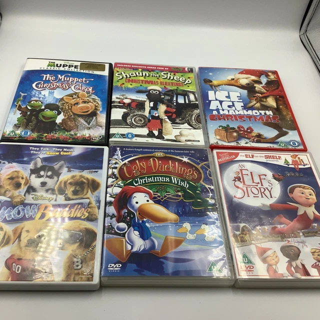 CHRISTMAS DVD BUNDLE Muppets Christmas Shaun Sheep Ice Age Disney Elf’s ...