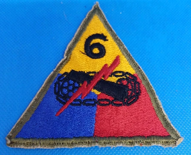 US ARMY 6TH Armored Armoured Division Patch Cut Edge WW2 £5.99 ...