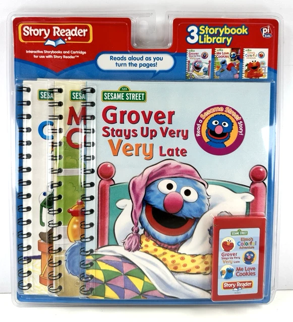 SESAME STREET STORY Reader 3 Storybook Book Library w/ Cartridge Sealed ...