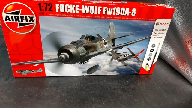 WW2 GERMAN FOCKE-WULF Fw190A-8 FIGHTER AIRCRAFT AIRFIX 1:72 scale kit ...