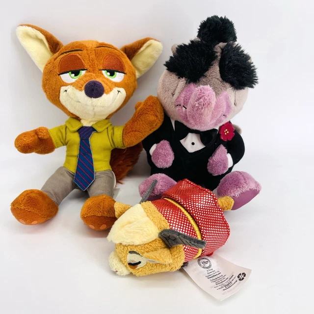 DISNEY TOMY Zootopia Movie Nick Wilde(Fox)-Mr. Big(Shrew)-Mini Gazelle ...