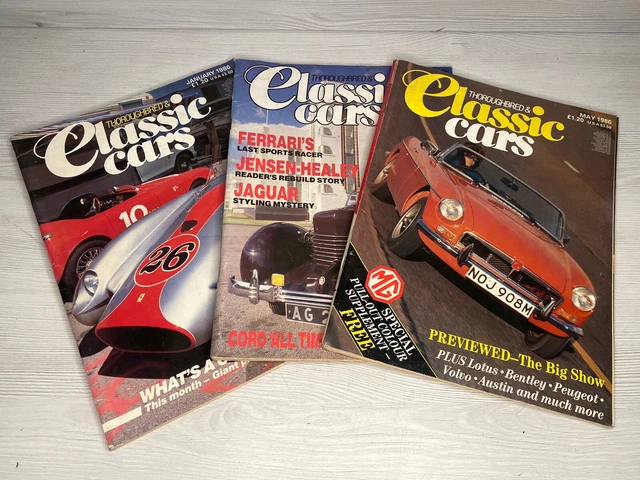 CLASSIC CARS MAGAZINE 1986 Vintage car mags Motor Sport Memorabilia £9. ...