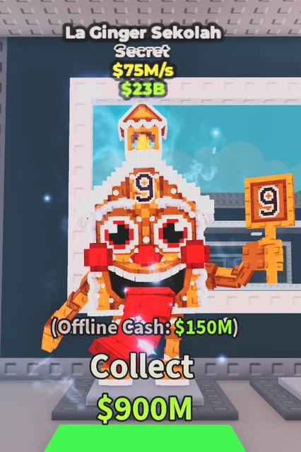 [🎄] STEAL A Brainrot La Ginger Sekolah 75M/s $17.36 - PicClick CA