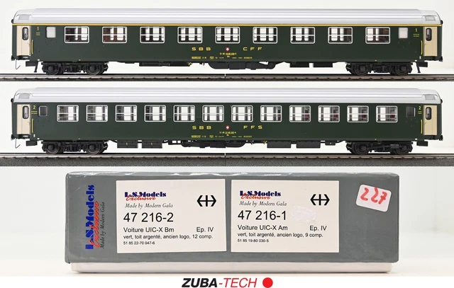 LS MODELS 47216-2 UIC X-Personenwagen-Set der SBB, H0 DC mit OVP EUR 12,50 - PicClick DE