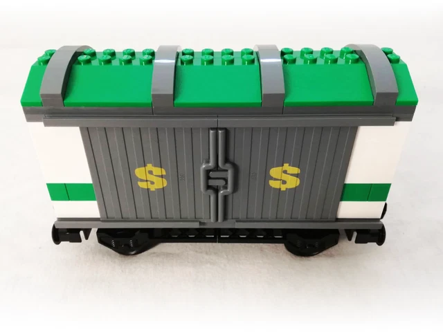 LEGO CITY 3677 Cargo Money Train Railroad Car Green Wagon NEAR MINT 9,5 ...