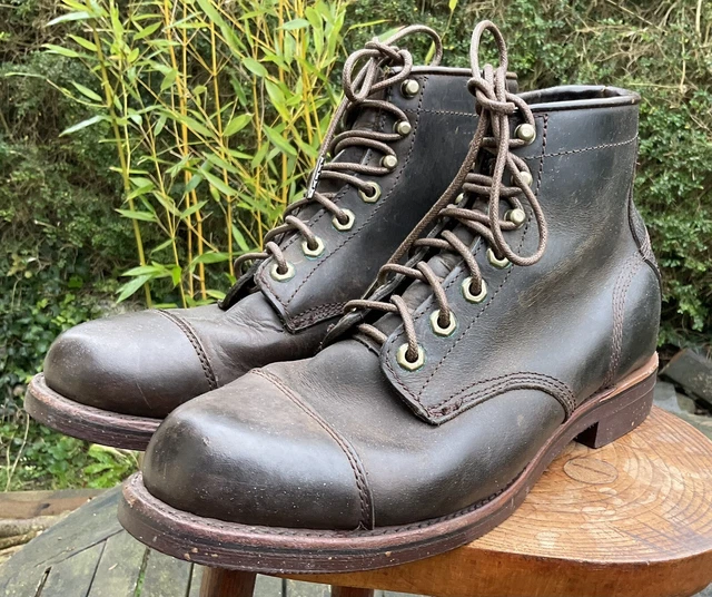 CHIPPEWA LL BEAN Katahdin Iron Works ODRY9 Cap Toe Brown Oiled Leather ...