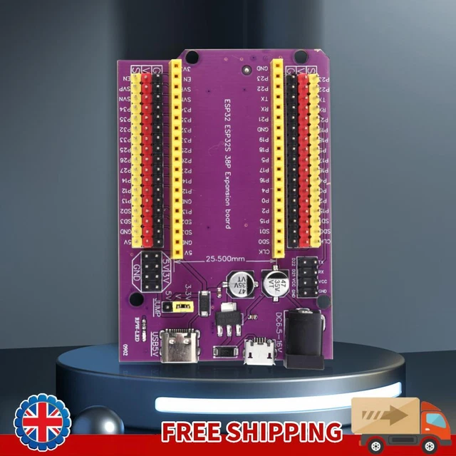 ESP32 DEVELOPMENT MODULE USB 38Pin TYPE-C/MICRO Module GPIO Expansion ...