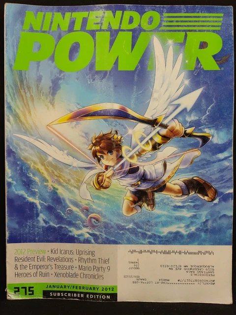 NINTENDO POWER VIDEO Game Magazine Issue 275 January / February 2012 ...