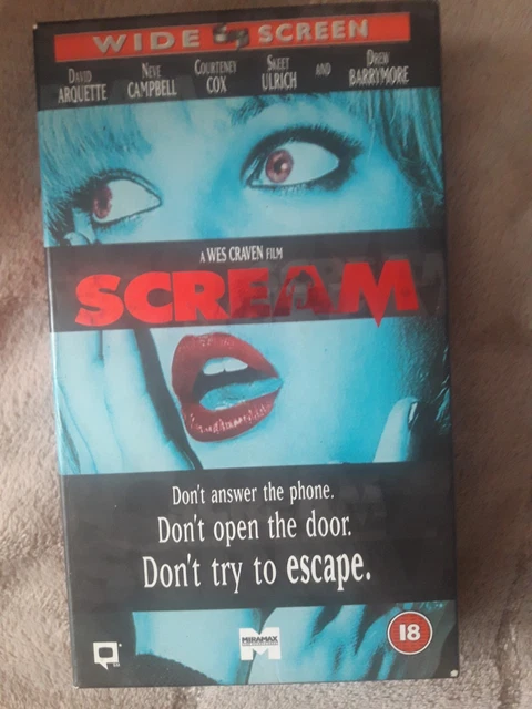 VHS SCREAM WIDESCREEN special limited edition rare car on rar cardboard ...