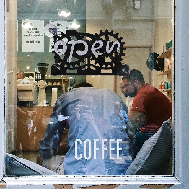 ROTATE OPEN-CLOSED SIGN Board Gear Mechanism Convertible Signs Shop ...