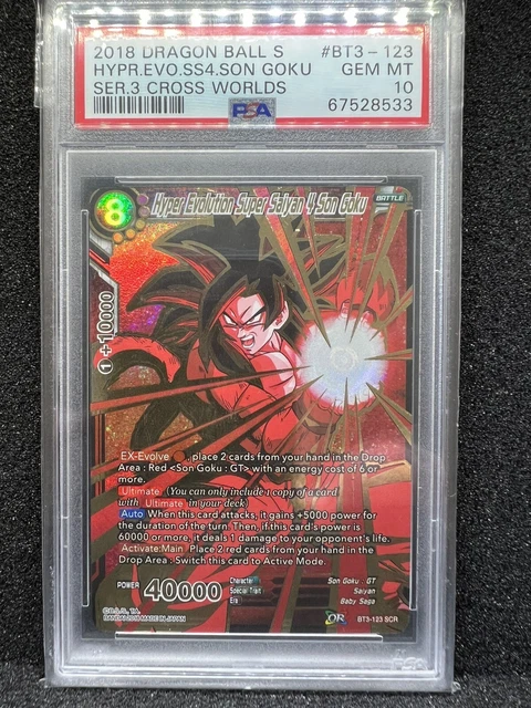Dbs Hyper Evolution Super Saiyan 4 Son Goku Bt3 123 Scr Psa 10 84 44