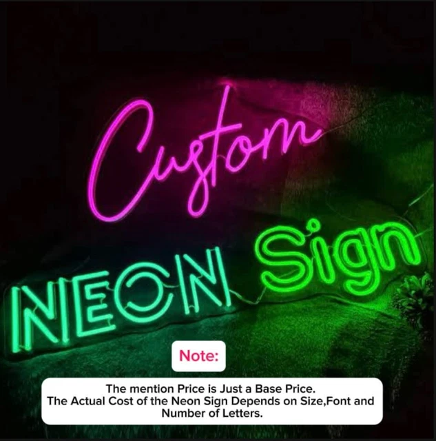 NEON SIGN CUSTOM Personalized Name Logo Signs Night Light Birthday ...