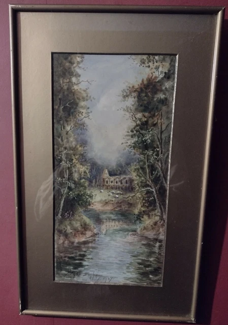 ORIGINAL ART WATERCOLOUR Painting by Alfred Durham Listed Artist Early ...