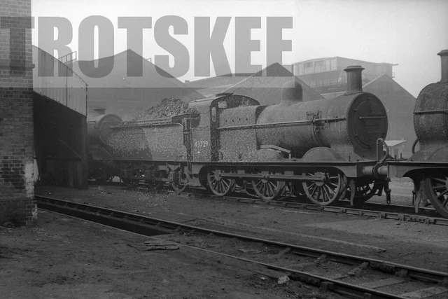 LARGER NEGATIVE BR British Railways Steam Loco 43729 Class 3F ...