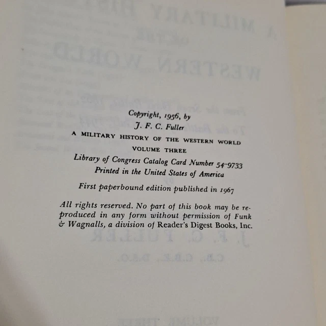 MILITARY HISTORY OF The Western World JFC Fuller 3 Volume Set 1967 Readers Diges £31.70 ...