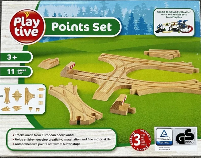 BNIB PLAYTIVE POINTS Set Train Set Wooden Toy Accessories Tracks ...