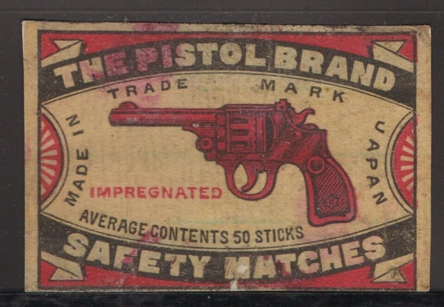 MATCHBOX LABELS JAPAN- The Pistol, 50- # £1.40 - PicClick UK