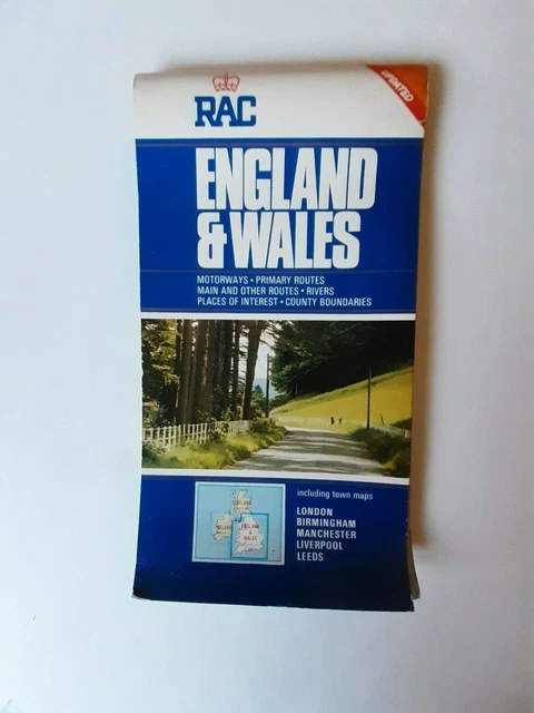 VINTAGE RAC MAP England and Wales 1987 £3.99 - PicClick UK