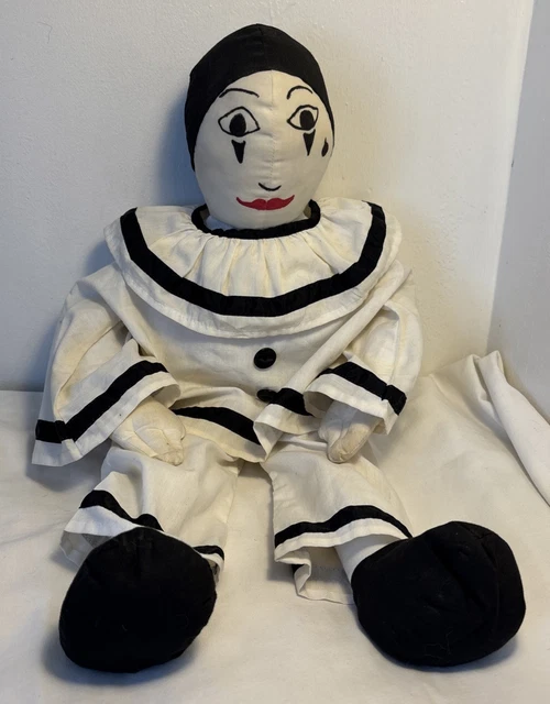 VINTAGE PIERROT CLOWN Rag Doll 1980’s £17.31 - PicClick UK