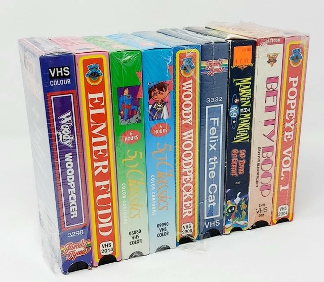 CLASSIC CARTOON COLLECTION VHS Lot Popeye Stooges Woody Woodpecker ...