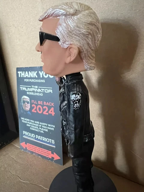 DONALD TRUMP TERMINATOR Bobble Head Figure Action MAGA Man US President ...