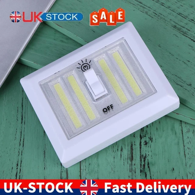 DUAL COB LED Cordless Night Lights with Switch, Battery Operated Wall ...