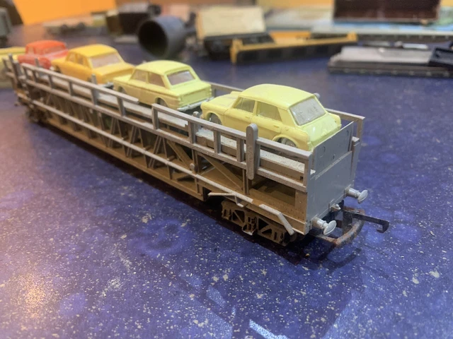 VINTAGE TRI-ANG MODEL Railway Train Carriage Car Carrier 1960s Rare ...